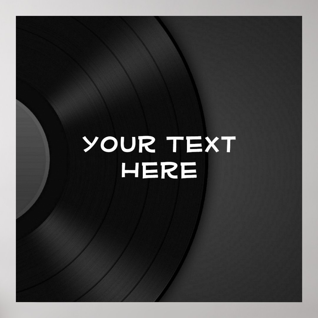 Custom POSTER with Vinyl Design Background | Zazzle