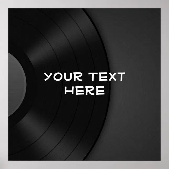 Custom POSTER with Vinyl Design Background | Zazzle