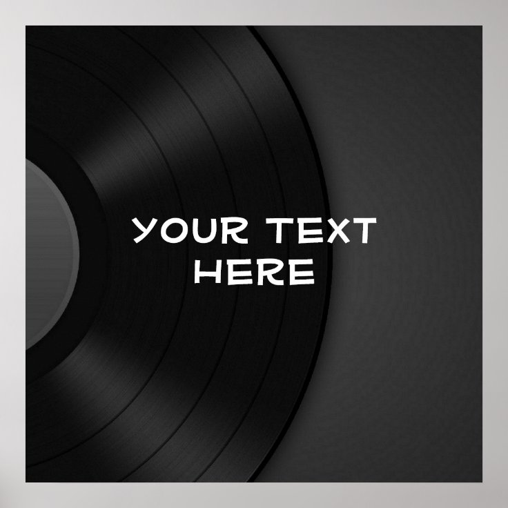 Custom POSTER with Vinyl Design Background | Zazzle
