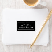 Custom Pre-addressed Black & White Mailing Labels | Zazzle