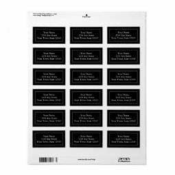 Custom Pre-addressed Black & White Mailing Labels | Zazzle