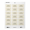 Custom Pre-Printed Address Labels - Ecru and Beige | Zazzle