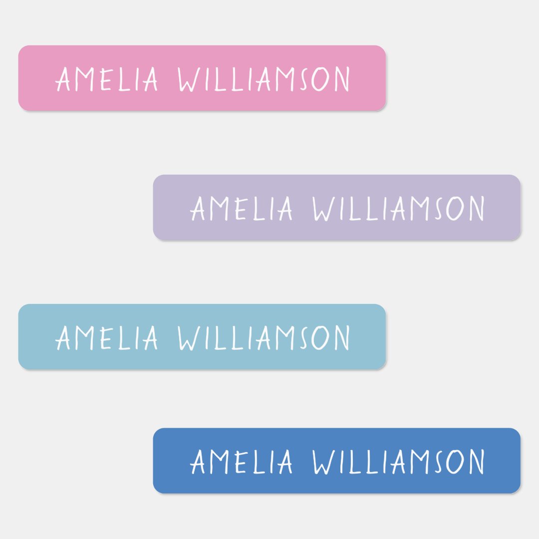 Custom Preprinted Cute Childs Clothing Name Tag Kids' Labels | Zazzle