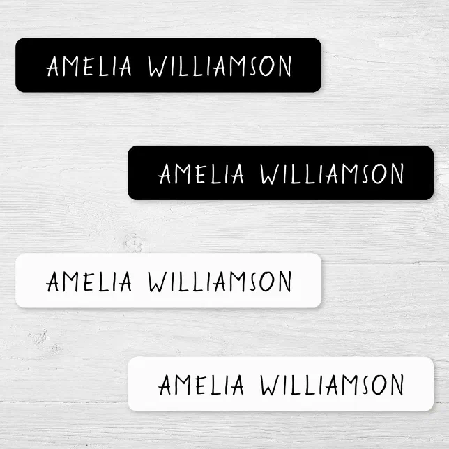 Custom Preprinted Simple Childs Clothing Name Tag Kids' Labels | Zazzle