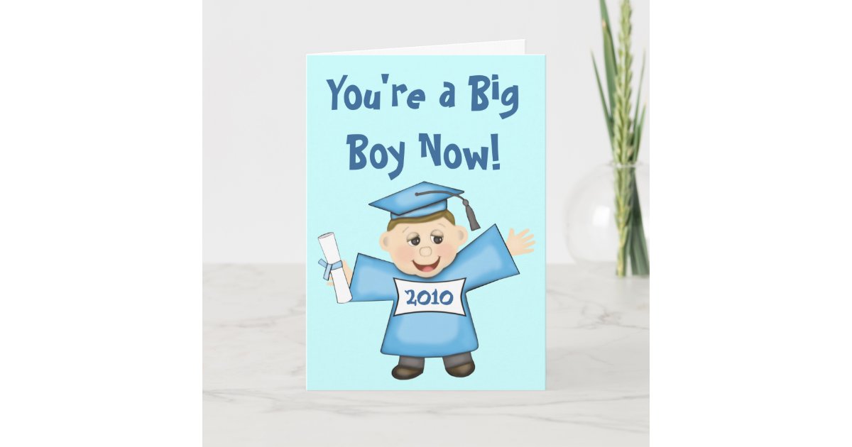 Custom Preschool / Kindergarten Boy Graduation Card | Zazzle