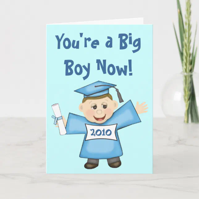 Custom Preschool / Kindergarten Boy Graduation Card | Zazzle