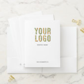 Custom Presentation Folder Logo Business Card Slot | Zazzle