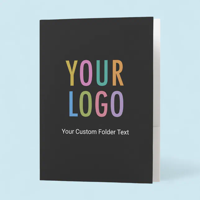 Custom Presentation Folder Logo Business Card Slot | Zazzle