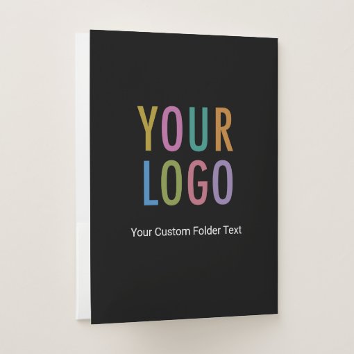 Custom Presentation Folder Logo Business Card Slot | Zazzle