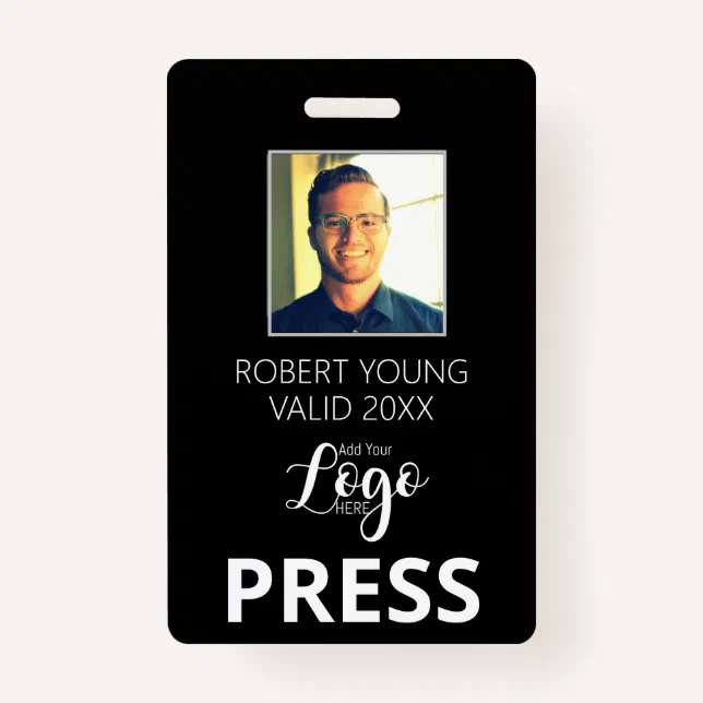 Custom PRESS - Photo pass- Name ID ID Badge | Zazzle