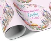 Custom Princess Fairy Daughters Birthday Fairycore Wrapping Paper | Zazzle