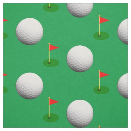 Custom Print Golf Theme Fabric | Zazzle