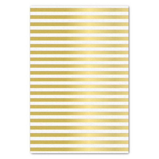 Custom Print Gold Effect Striped Tissue Paper | Zazzle