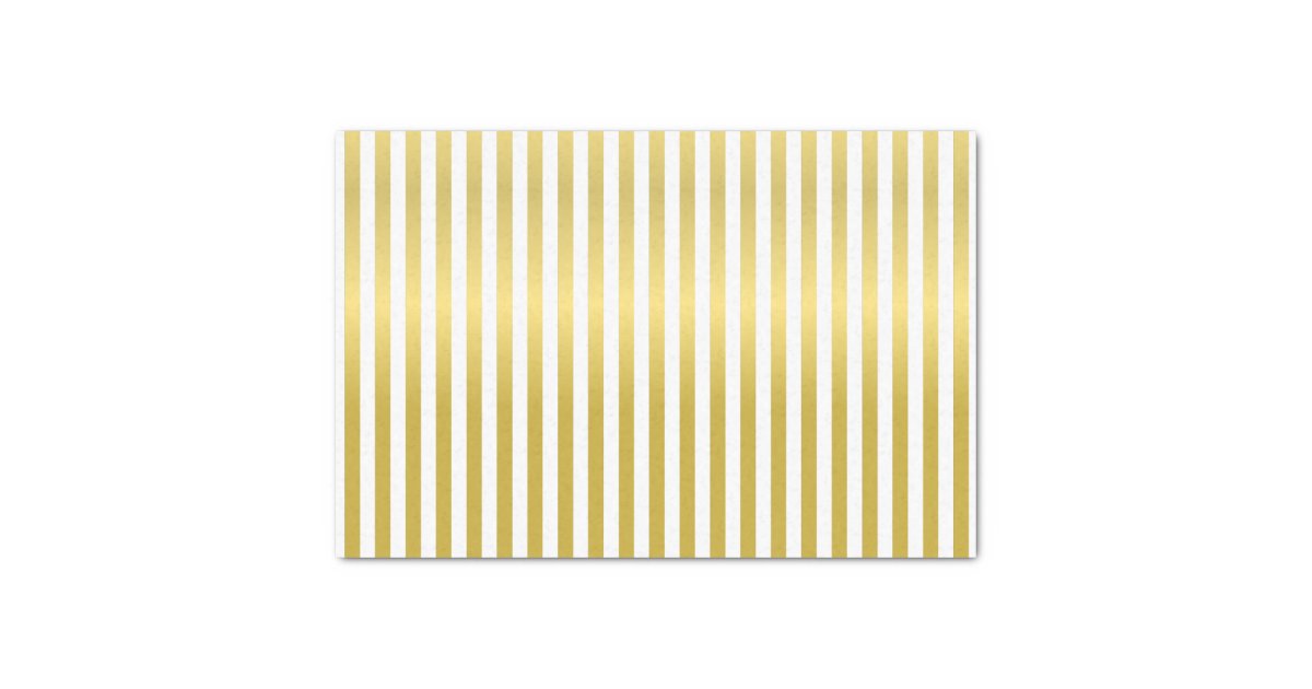 Custom Print Gold Effect Striped Tissue Paper | Zazzle