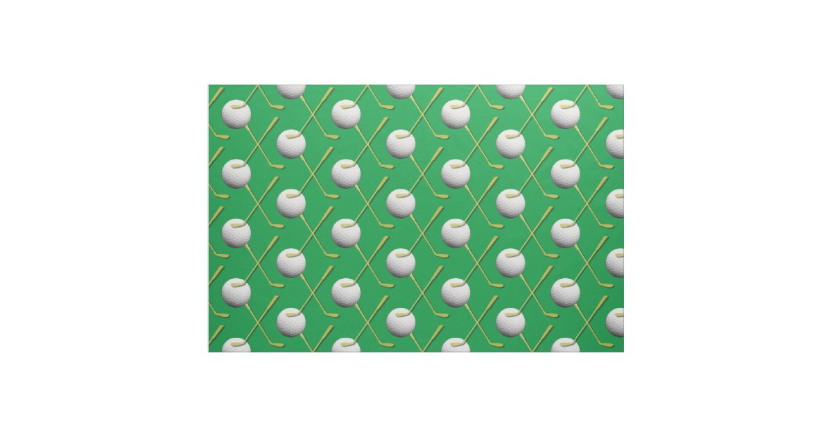 Custom Print Golf Theme Fabric | Zazzle