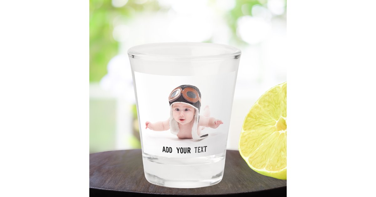 Custom Print Personalized Photo Shot Glass | Zazzle