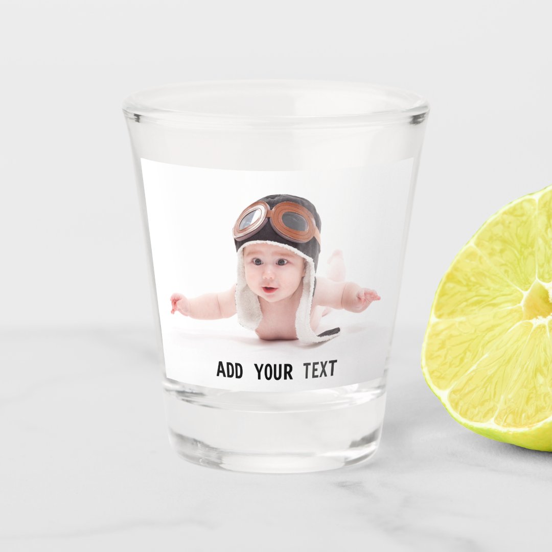 Custom Print Personalized Photo Shot Glass | Zazzle