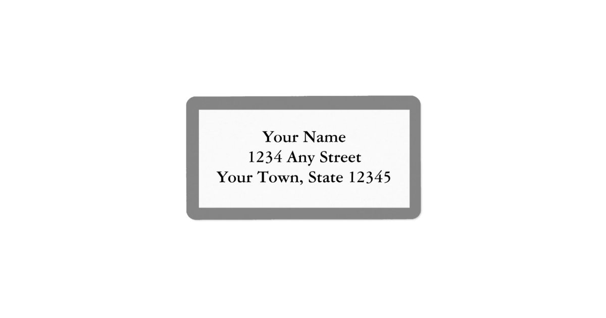 Custom Printed Address Labels - Medium Gray | Zazzle