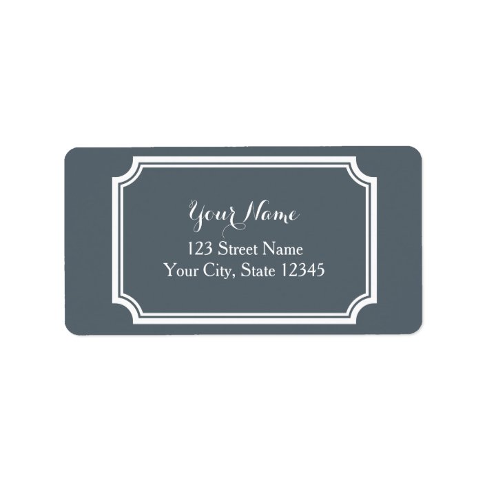 Custom printed address labels with fancy border | Zazzle.com