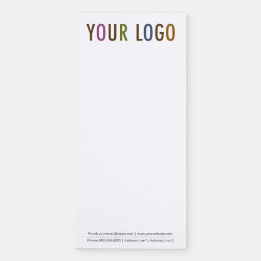 Custom Printed Magnetic Notepad with Company Logo | Zazzle