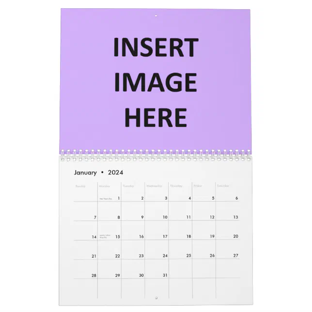 Custom Printed Monthly Calendar Template | Zazzle