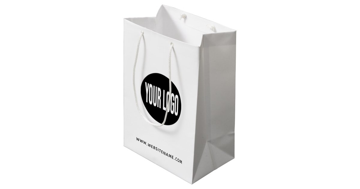 Custom Printed Shopping Bag Logo/Text | Zazzle