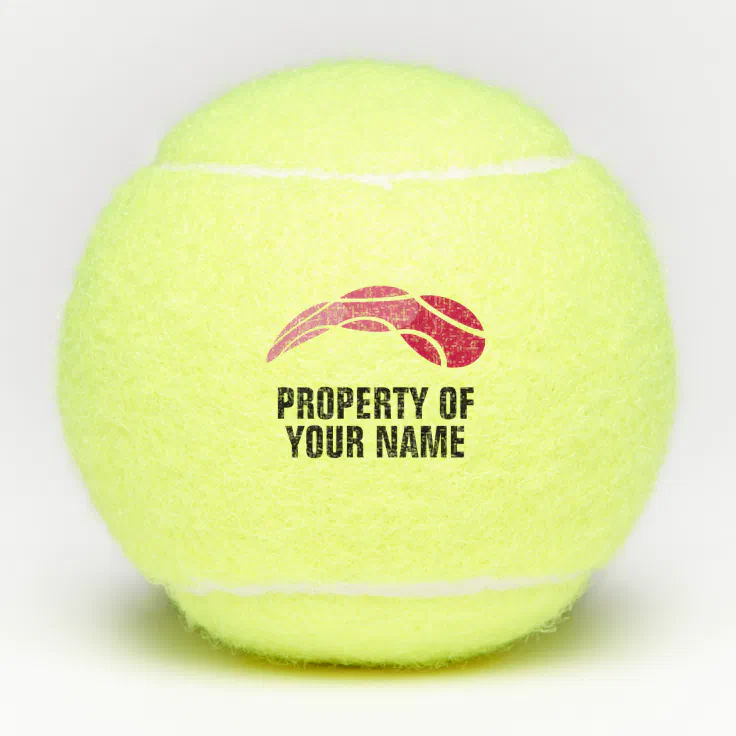 Custom printed tennis balls with your name & logo | Zazzle