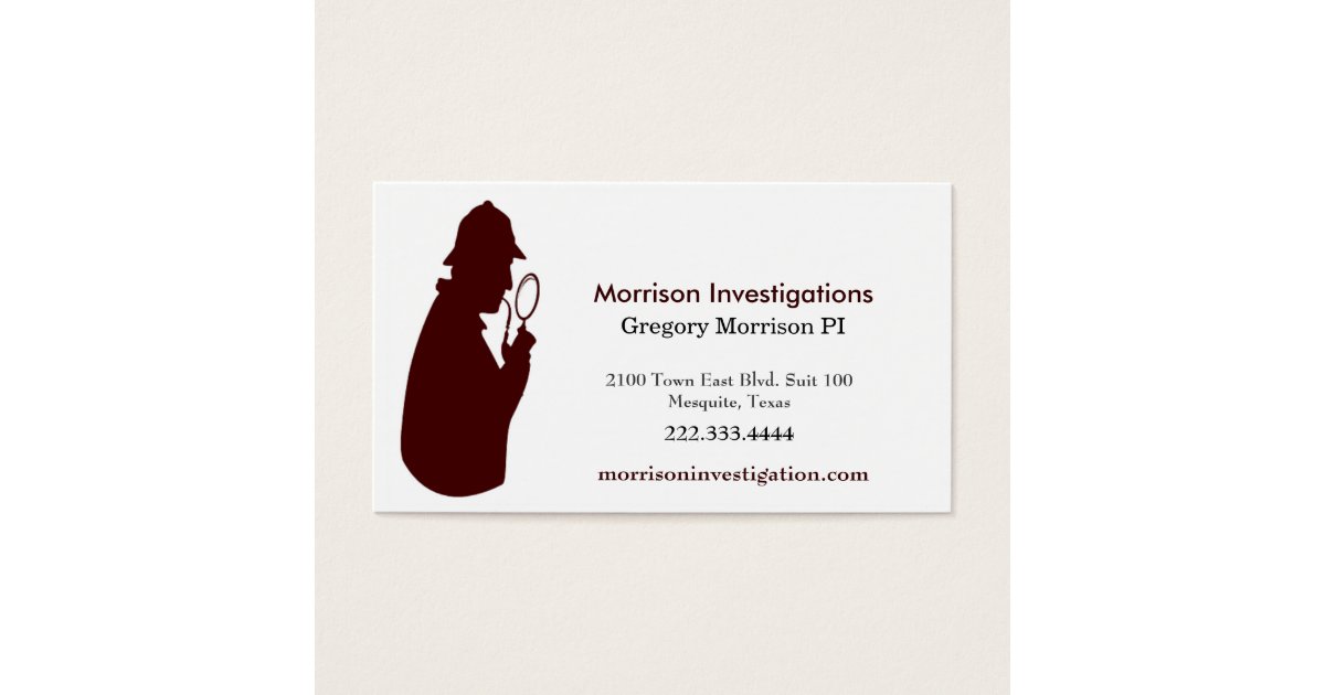 Custom Private Investigation Business Card | Zazzle.com