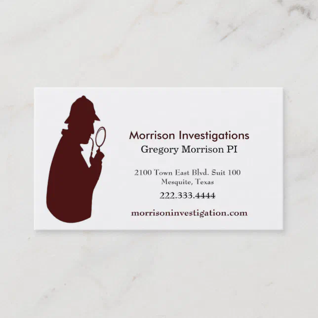 Custom Private Investigation Business Card | Zazzle