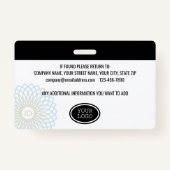 Custom Private Security Guard ID Photo Black Badge | Zazzle