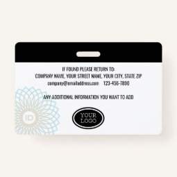 Custom Private Security Guard ID Photo Black Badge | Zazzle