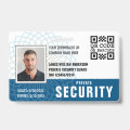 Custom Private Security Guard ID Photo Blue Badge | Zazzle