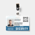 Custom Private Security Guard ID Photo Blue Badge | Zazzle