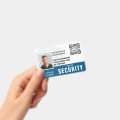 Custom Private Security Guard ID Photo Blue Badge | Zazzle