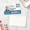 Custom Private Security Guard ID Photo Blue Badge | Zazzle