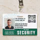 Custom Private Security Guard ID Photo Green Badge | Zazzle