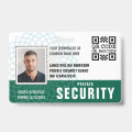 Custom Private Security Guard ID Photo Green Badge | Zazzle