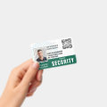 Custom Private Security Guard ID Photo Green Badge | Zazzle