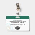 Custom Private Security Guard ID Photo Green Badge | Zazzle