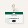 Custom Private Security Guard ID Photo Green Badge | Zazzle