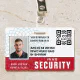 Custom Private Security Guard ID Photo Red Badge | Zazzle