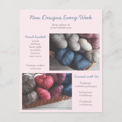 Custom Product Photos Handmade Craft Business Flyer | Zazzle