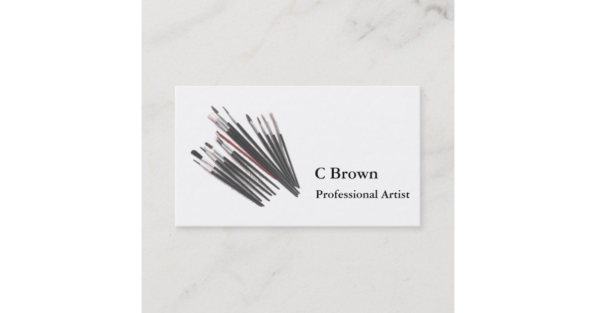 Custom Professional Artist Business Card | Zazzle