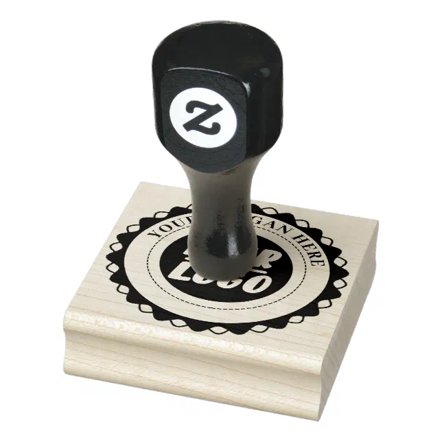 Custom Professional Business Logo create your own Rubber Stamp | Zazzle