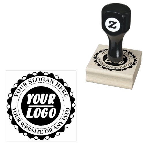 Custom Professional Business Logo create your own Rubber Stamp | Zazzle
