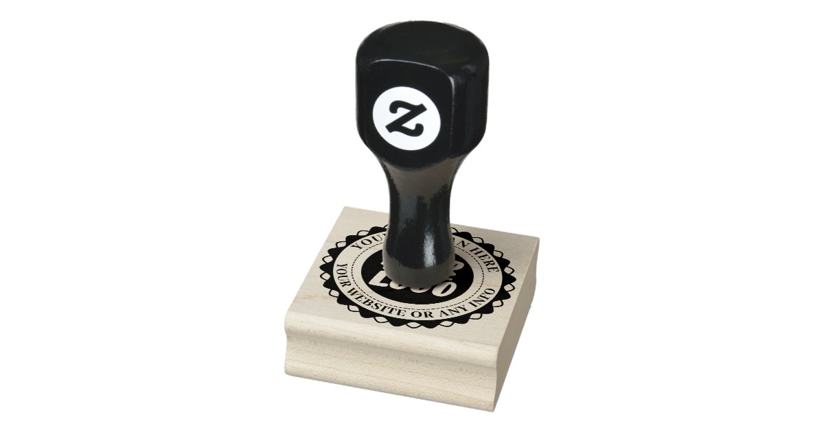 Custom Professional Business Logo create your own Rubber Stamp | Zazzle