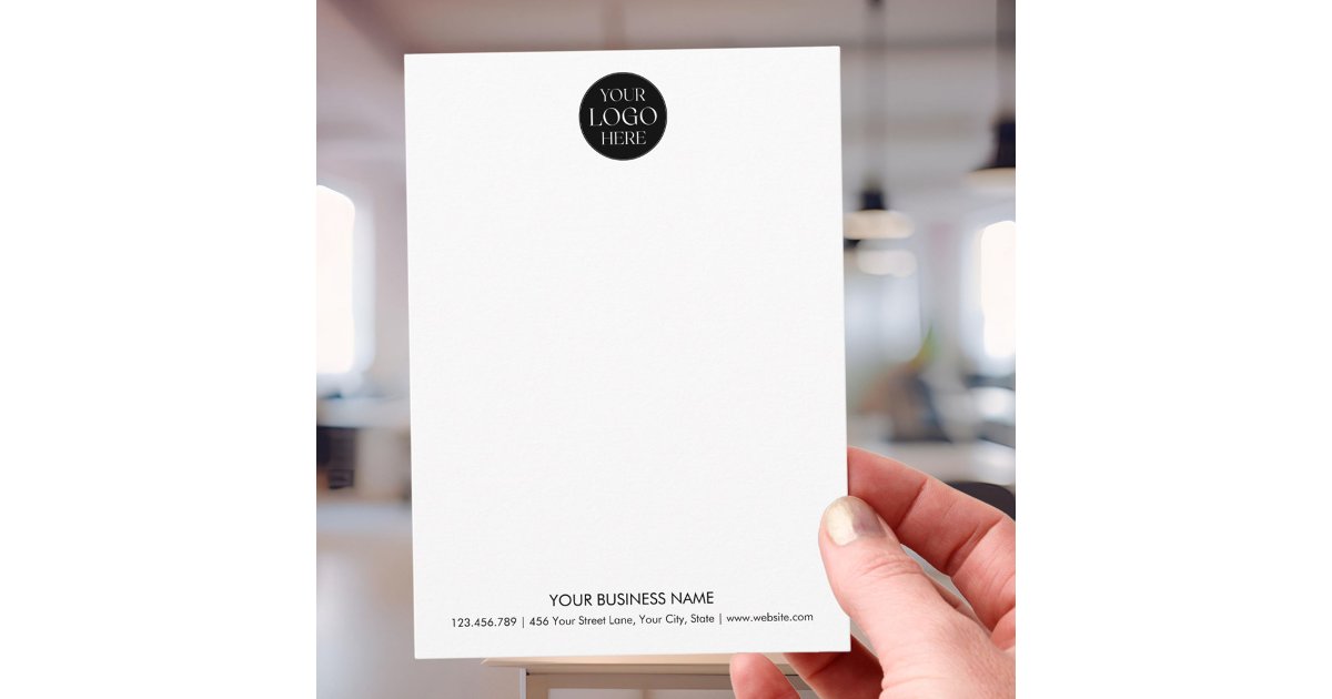 Custom Professional Business Logo Promotional Note Card | Zazzle