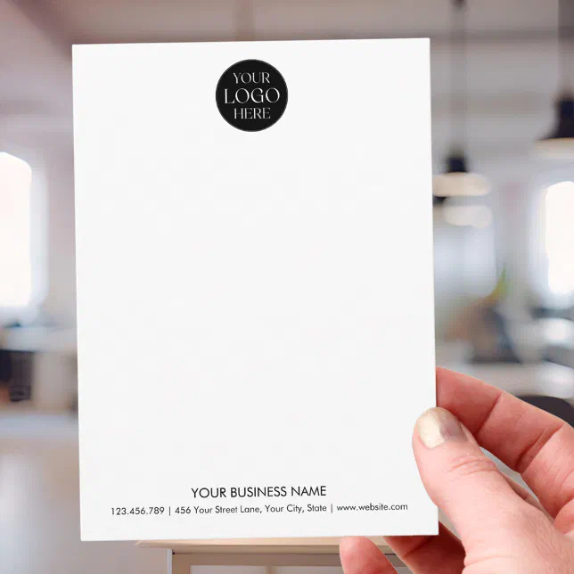 Custom Professional Business Logo Promotional Note Card | Zazzle