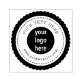 Custom Professional Business Logo & Rustic Text Rubber Stamp | Zazzle