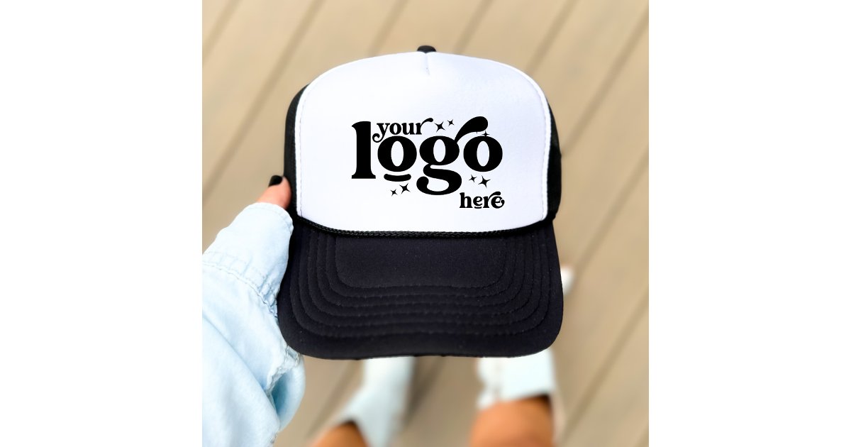 Custom Professional Company Logo Employee Trucker Hat | Zazzle